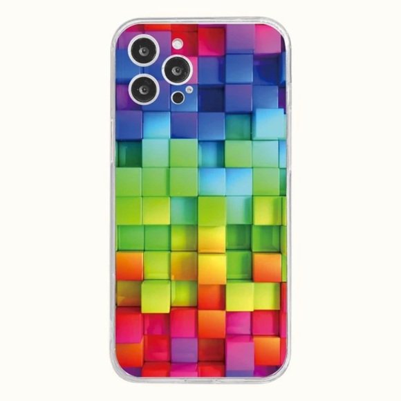 Cell Phones & Accessories | New Colorful Cubes 3d Phone Case For Iphone ...